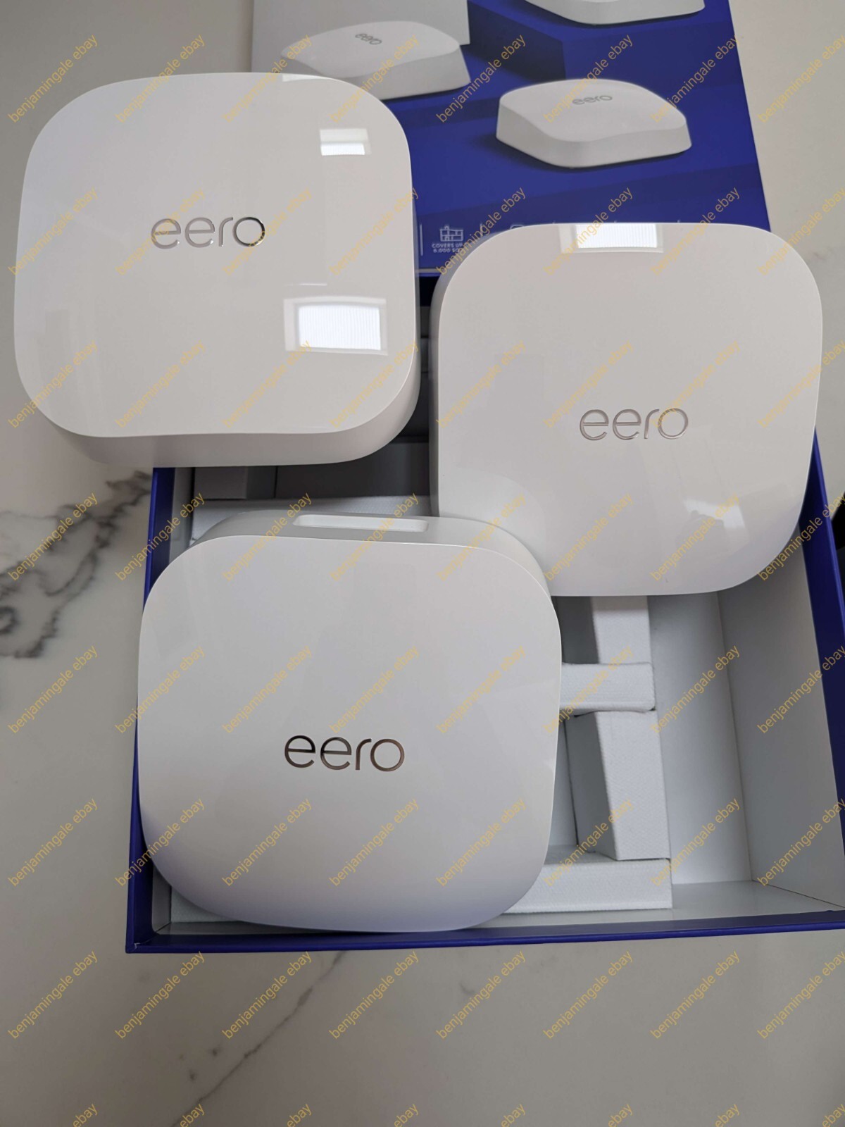 eero Pro 6E Tri-Band AXE5400 Wi-Fi 6E Router Mesh System - White (3 ...