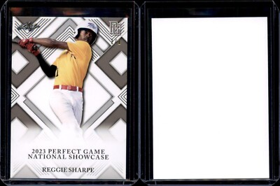 REGGIE SHARPE Rookie 2023 Leaf Perfect Game National Showcase BLANK ...