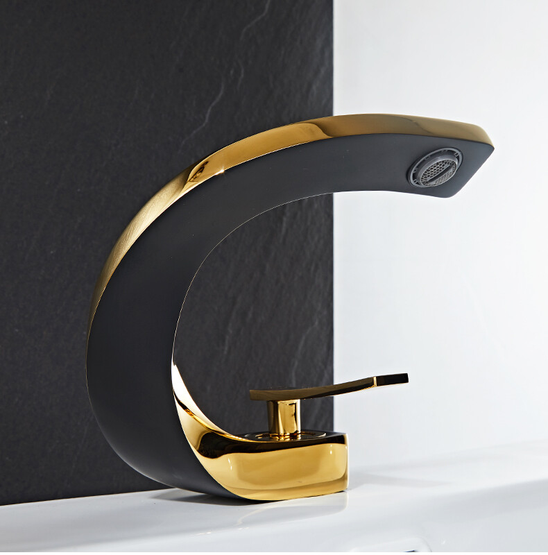 Creative Bath Basin Sink Mixer Taps Bathroom Brass Taps Round Vessel ...