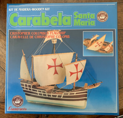 Constructo Carabela Santa Maria Rare Christopher Columbus Wood Model ...