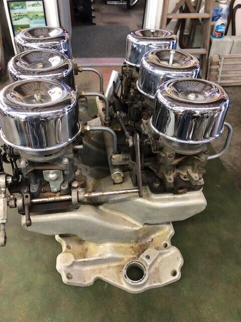 VINTAGE CHEVROLET SMALL BLOCK EDELBROCK 6X2 CROSS RAM INTAKE, HOT ROD ...