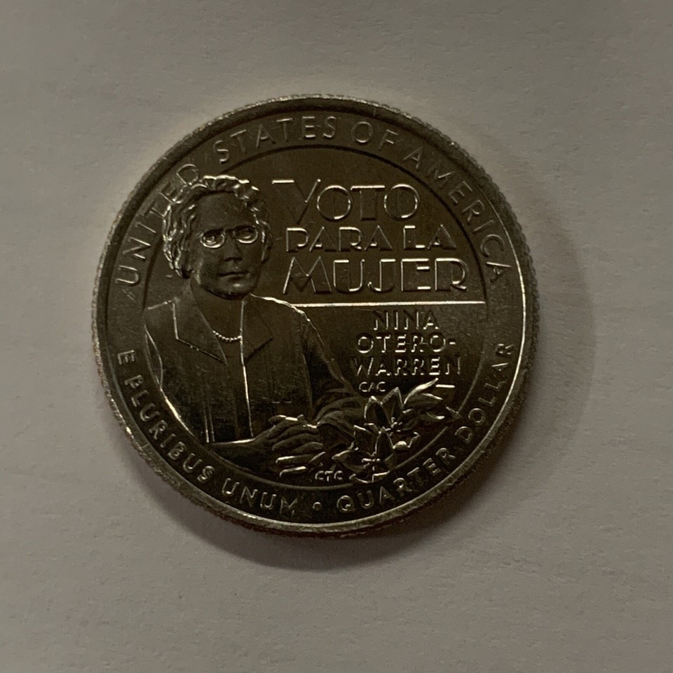 2022 D Obverse Die Gouge U.S. Voto Para La Mujer Quarter Error. | eBay
