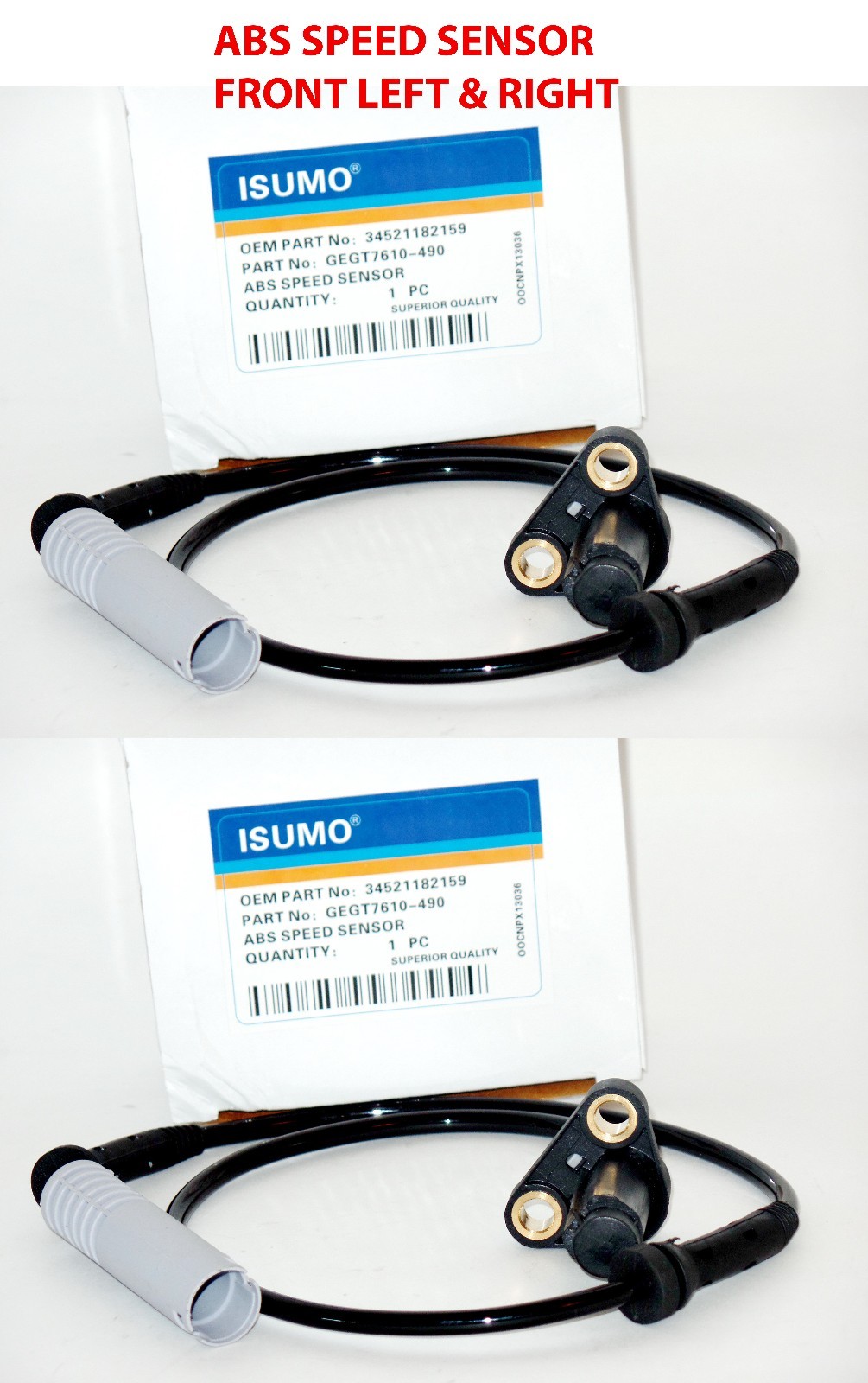 Front Left & Right 2 ABS Wheel Speed Sensor BMW Fits 528i 540I 1997 ...