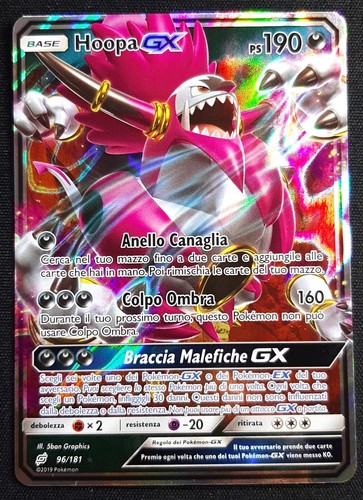 HOOPA GX 96/181 Rara Holo in Italiano POKEMON Gioco di Squadra | eBay