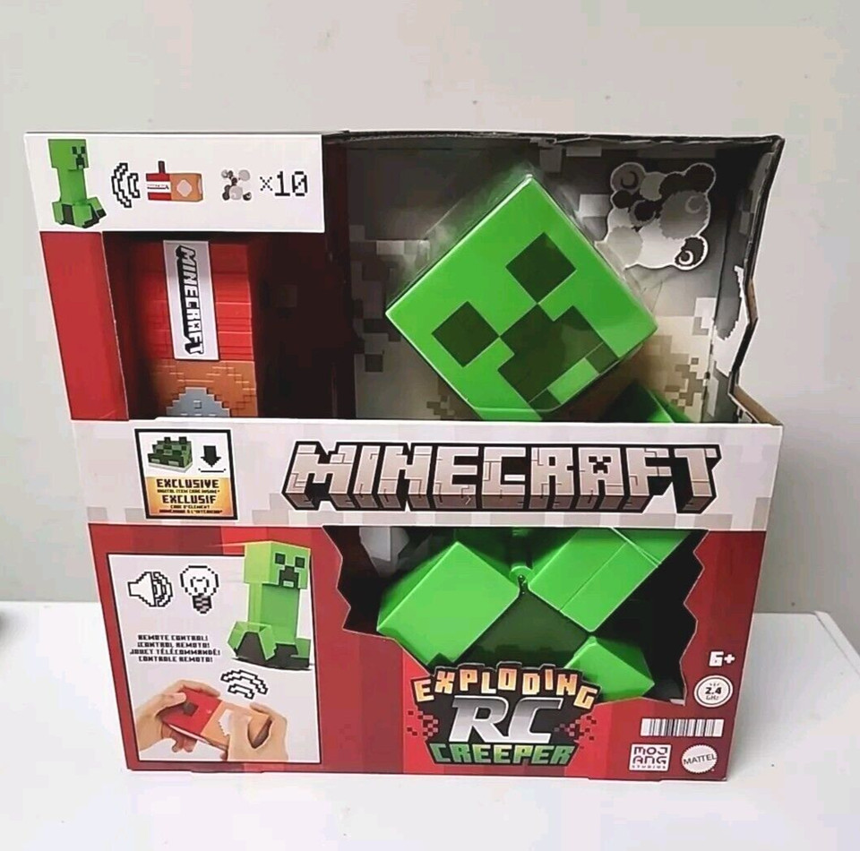 Brand NEW Minecraft Exploding RC Creeper Car & DLC Code Mattel💥 SHIPS ...