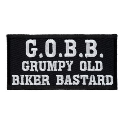 G.O.B.B. Grumpy Old Biker Bastard Patch, Funny Patches | eBay