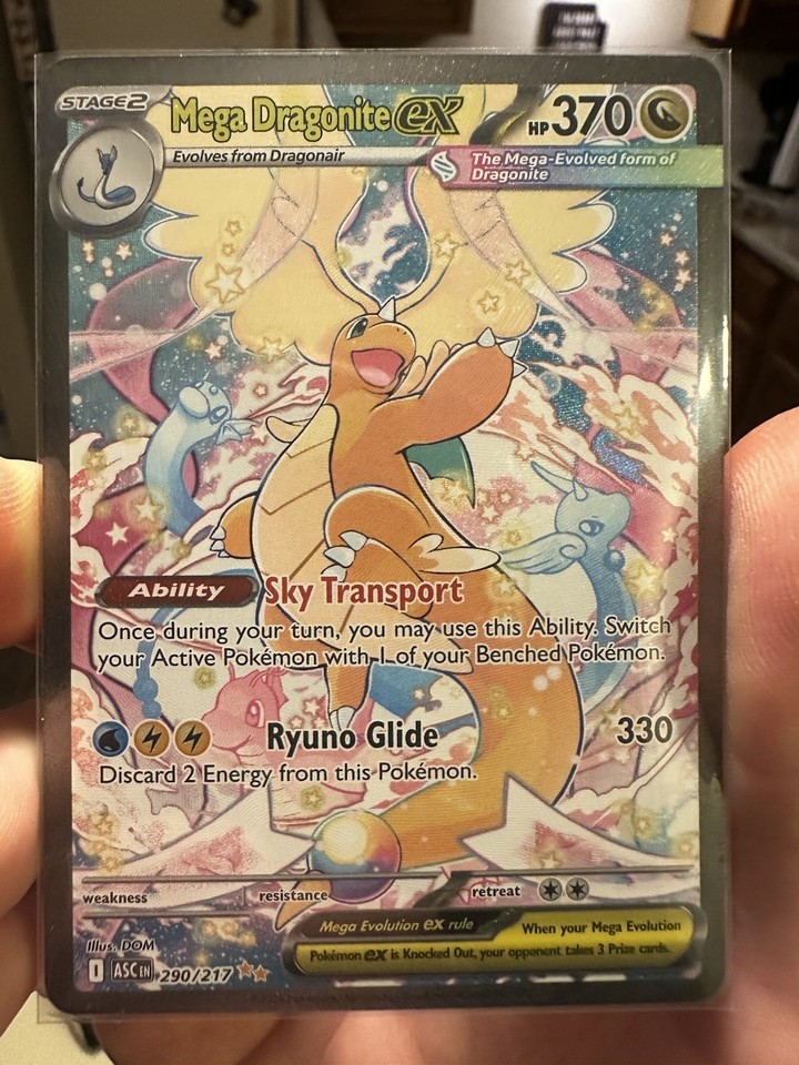 Mega Dragonite EX 290/217 SIR Ascended Heroes Pokemon English FRESH ...