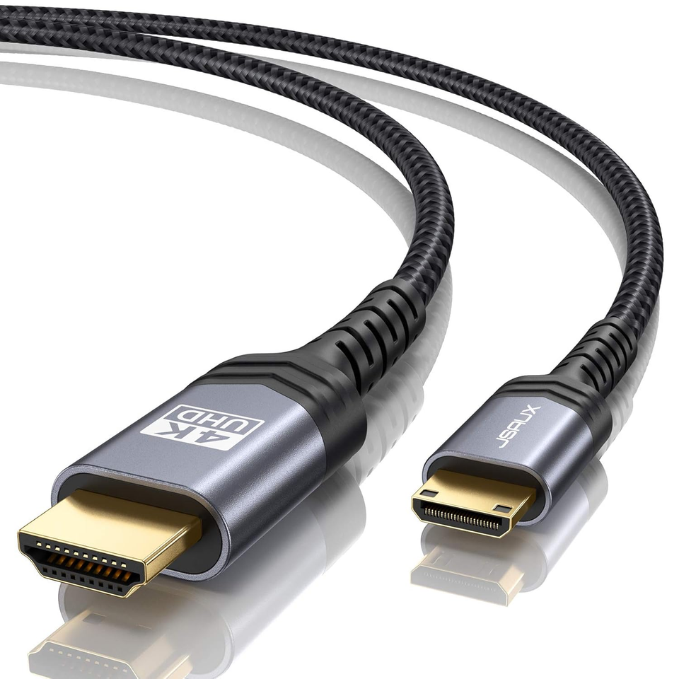 Mini HDMI to HDMI Cable 3M, JSAUX 4K@60Hz High Speed Mini HDMI Cable ...