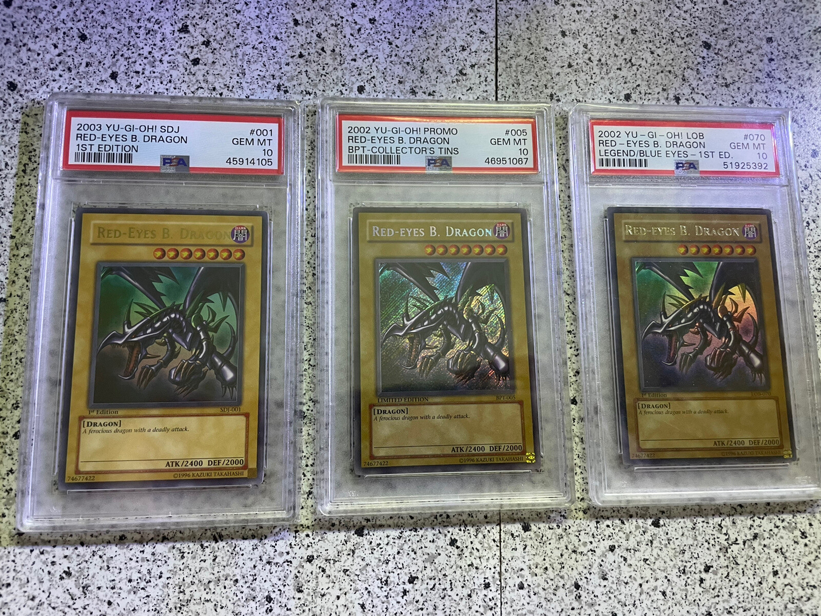 Yugioh Red Eyes Black Dragon Starter Kit LOB-070 1st BPT-005 SDJ-001 ...