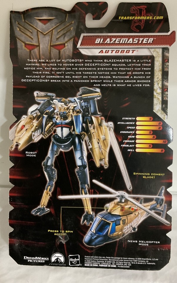 Transformers Revenge of the Fallen ROTF Blazemaster Deluxe Class Figure ...