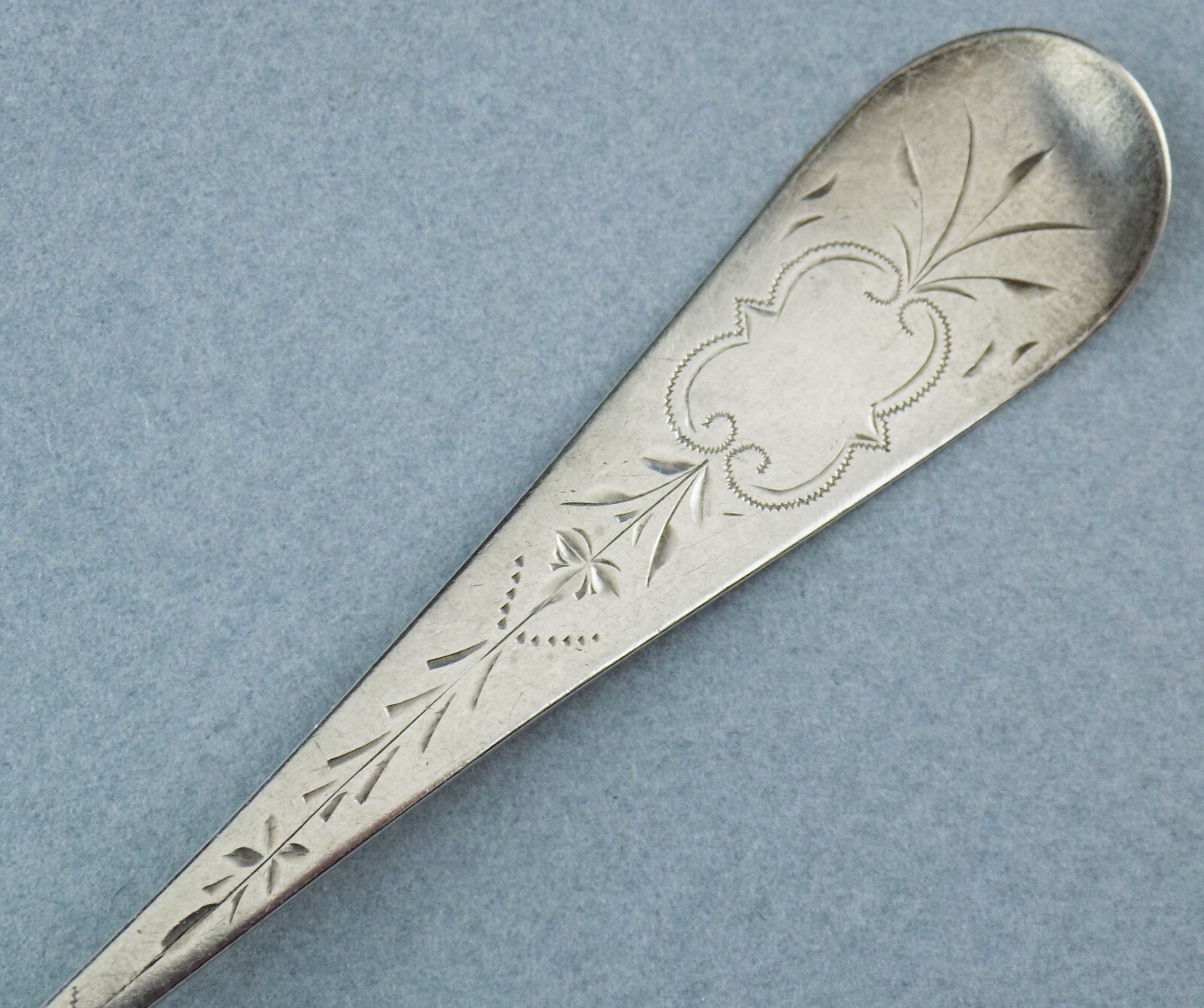 1892-1910 Norway 830S Silver Engraved Table Spoon 8.5", Signed S ...
