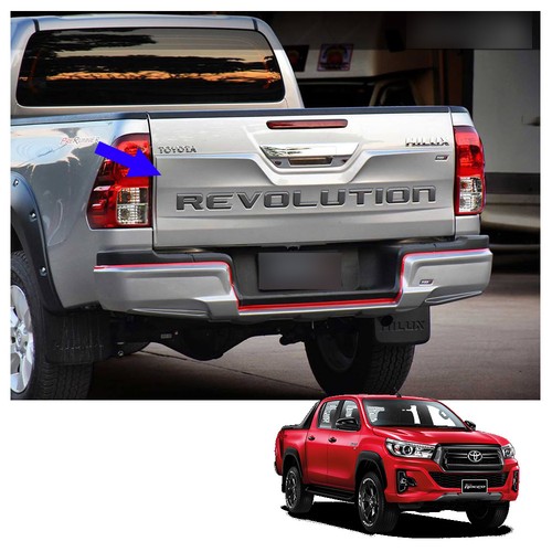 Tailgate Outlid Cover REVOLUTION Silver Metallic Fits Toyota Hilux ...