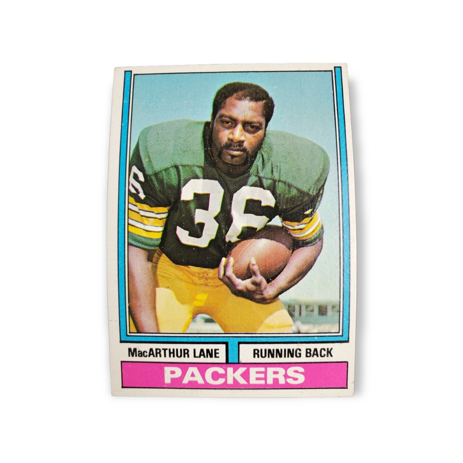 1974 Topps Football MacArthur Lane Card #90 Green Bay Packers Trading ...