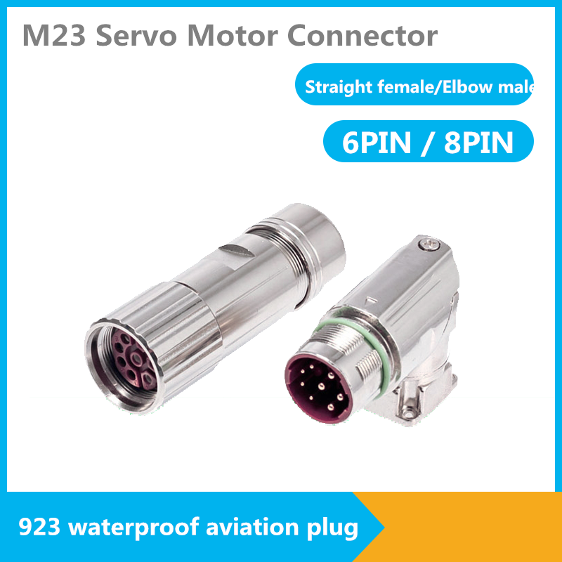 M23 servo motor connector 6-pin 8-pin 923 waterproof aviation plug ...
