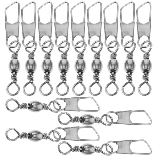 100 Pcs Fishing Connector Accessories Hook Line Connectors Swivel Snap ...