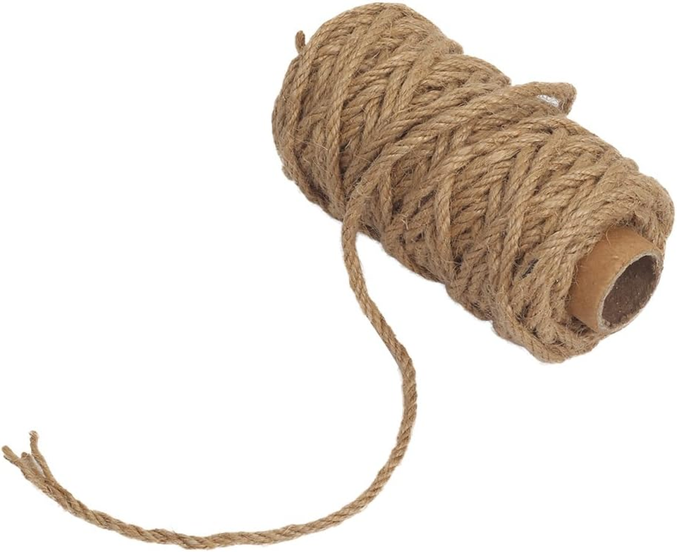 Strong Natural Jute Twine, 4Mm Thick 66 Feet Long Jute String Rope Roll ...