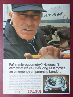 10/1970 PUB TEXTRON FAFNIR BEARINGS BOEING 747 PAN AM ORIGINAL AD | eBay