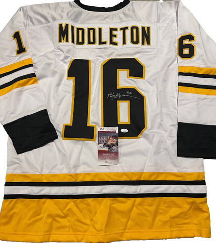 Rick Middleton Boston Bruins Autographed Signed White Style Jersey XL ...
