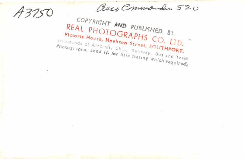 A3750 Aero Comannder 520 Military Aircraft Real Photo RPPC | eBay