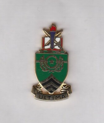 US Army Sergeants Major Academy SMA crest DUI badge c/b clutchback V-21 ...