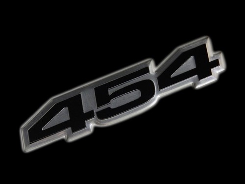 VMS 1 CHEVY 454 CI CUBIC INCH ENGINE HO EMBLEM BLACK SILVER | eBay