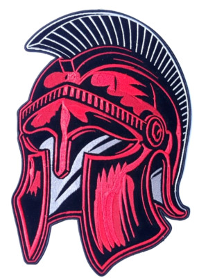 Roman Centurion Helmet Iron On Sew On Embroidered Back Patch 8"X12" | eBay