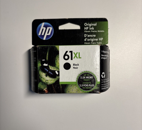 HP 61XL Black Ink Cartridge Exp: 08-2022 | eBay