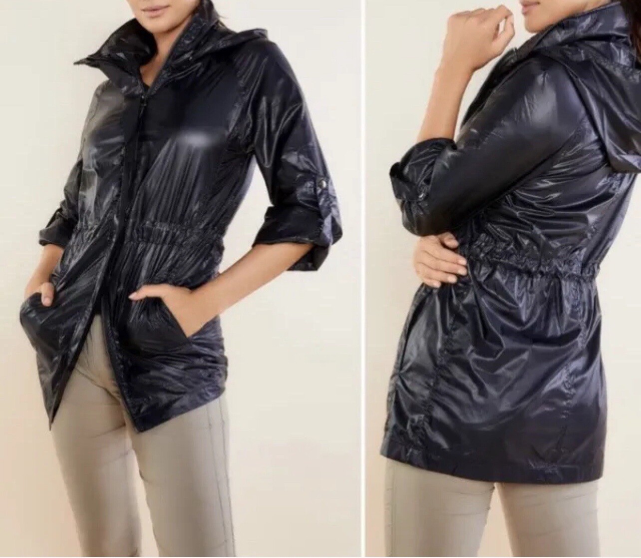 Anatomie Merika Travel Windbreaker Jacket in Black Wa… - Gem