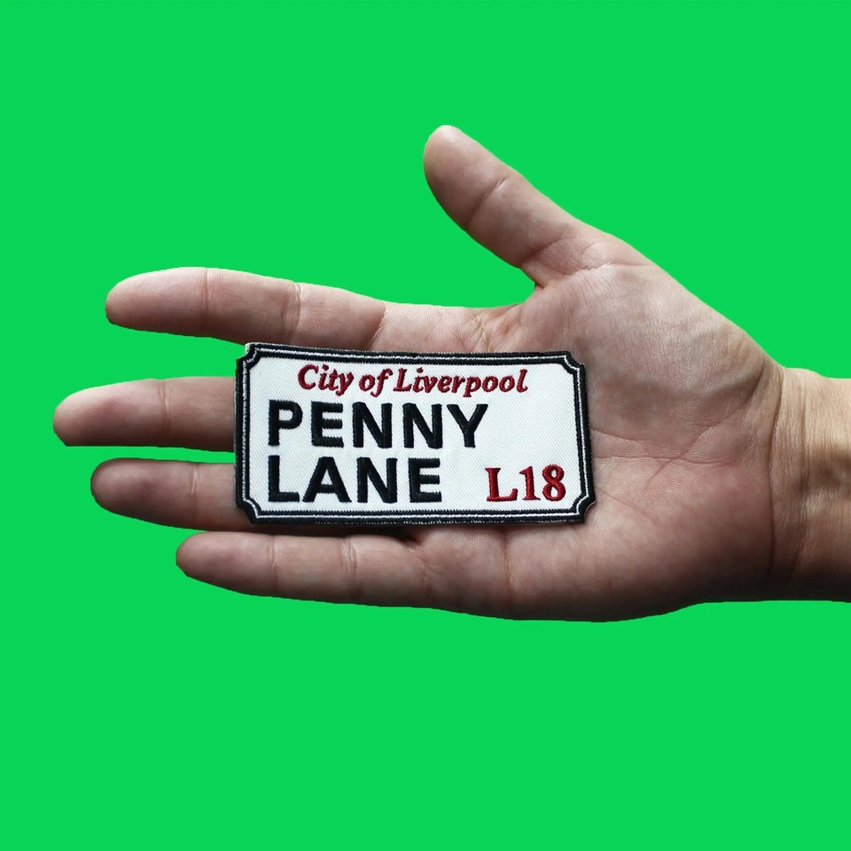 Penny Lane Street Sign Patch British Rock Band Embroidered Iron On | eBay