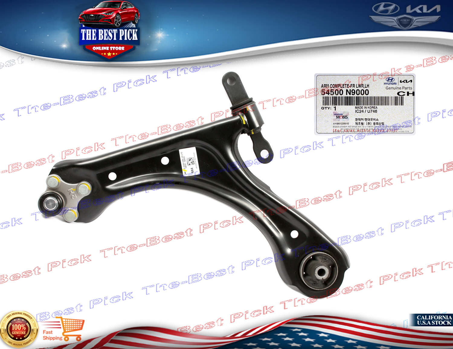 GENUINE⭐ Front Lower Control Arm LEFT for 22-24 Tucson 23-24 Sportage ...