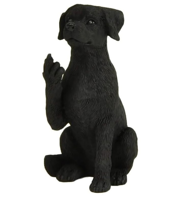 Black Labrador Raising Middle Finger Figurine - Holiday Stocking ...