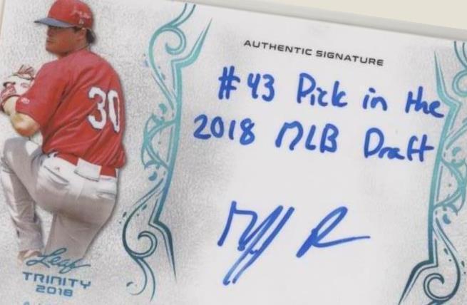 2018 Leaf Trinity - Signatures Griffin Roberts #A-GR2 Spectrum Platinum ...