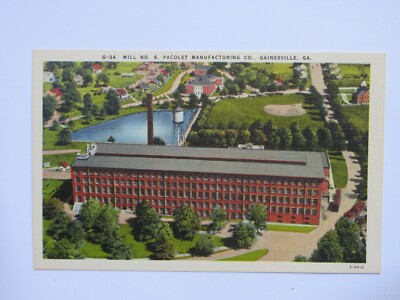 Gainesville GEORGIA Vintage Linen Postcard Mill #6 Pacolet ...