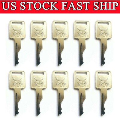 10 Cut Ignition Key For Bobcat 751 753 763 773 863 873 883 963 Skid ...
