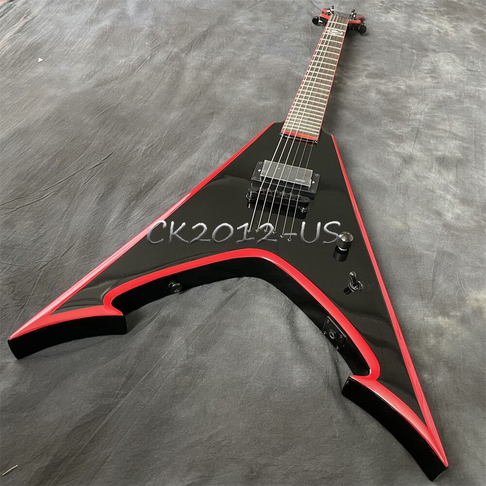 Black Special V Shape Balsac The Jaws 'o Death Electric Guitar 6 String ...