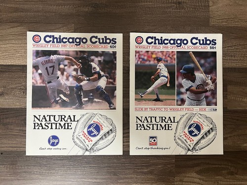 1987 & 1988 Chicago Cubs Scorecard Vs Reds & Dodgers Programs | eBay