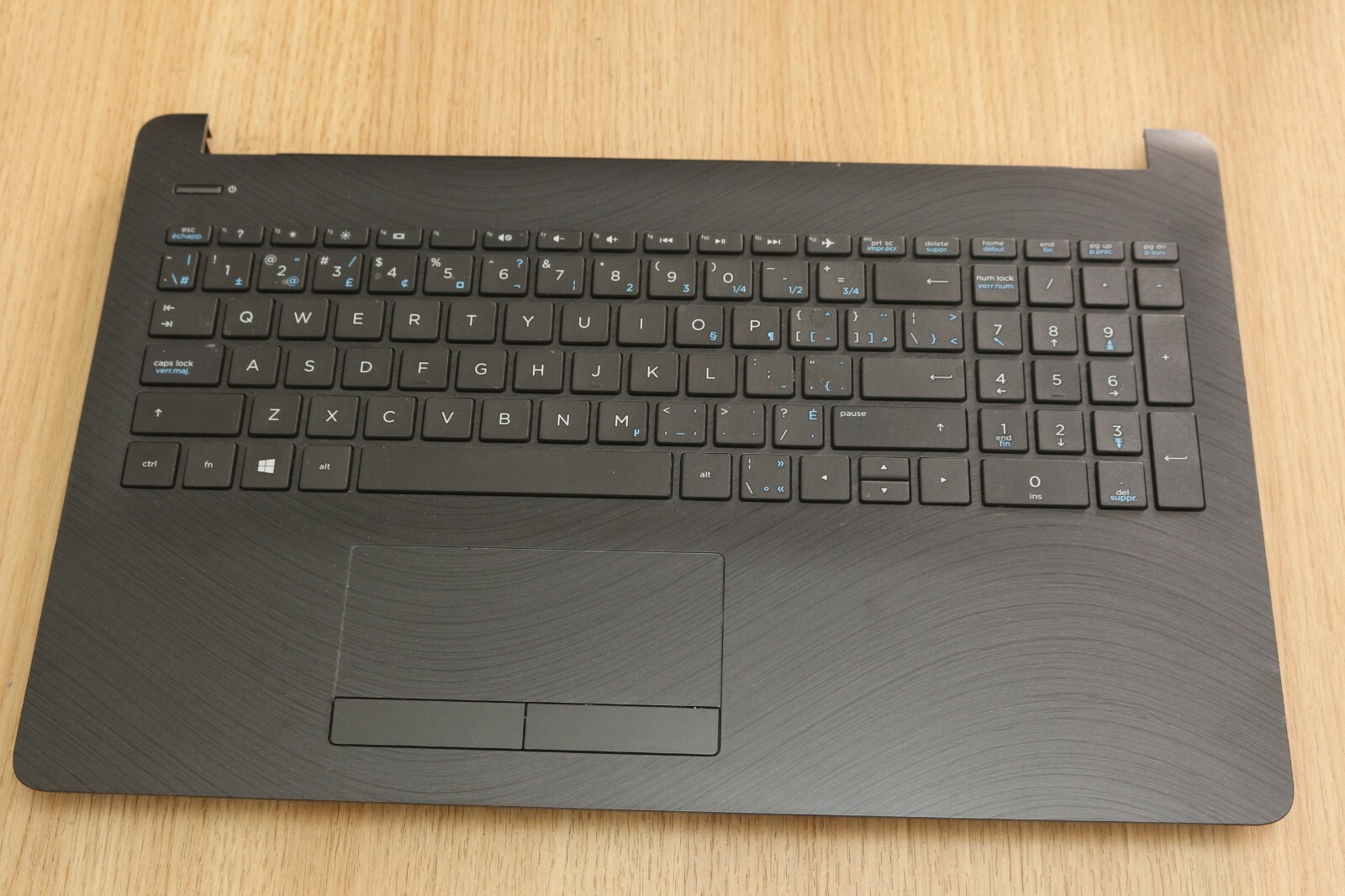 HP 925010-001 Laptop Palmrest Keyboard and Touchpad - Ash Silver for ...