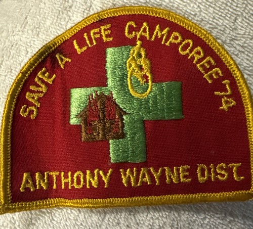 1974 Anthony Wayne BSA Trail Patch vampires save a life vtg boy scouts ...