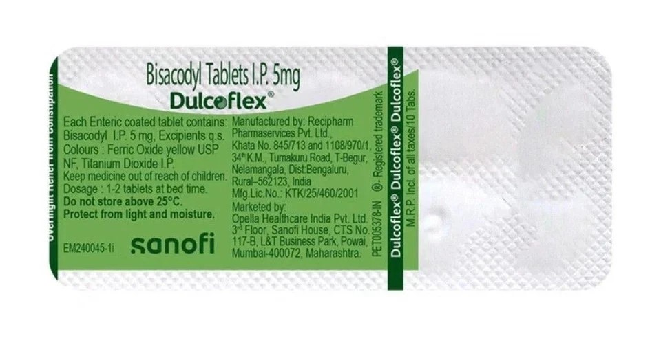 Dulco flex Laxative Tablets 5mg Bisacodyl 900 Tablets (2 box) ( FREE ...