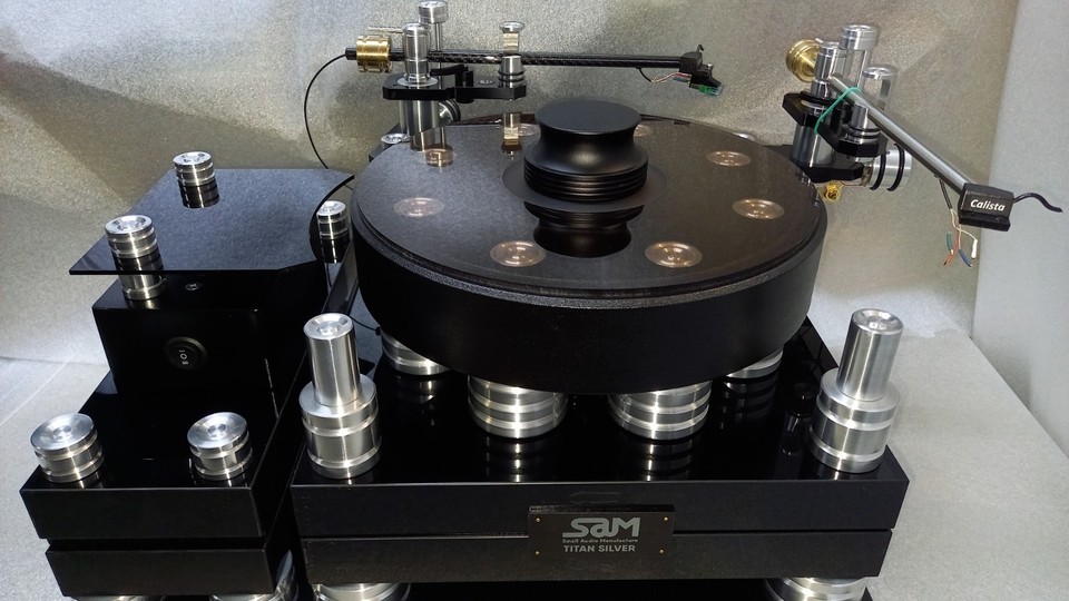 SAM Titan SILVER turntable 1 SAM ZERO Tonearm 33.3, 45 Belt Drive HI FI ...