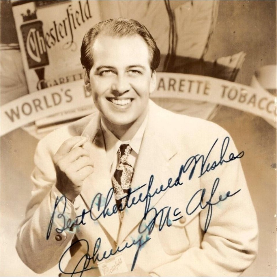 Johnny McAfee Autograph Photograph Cigarette Promo Chesterfield Auto ...