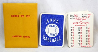 1957 APBA MLB Baseball 25 Player Card Set Boston Red Sox | eBay