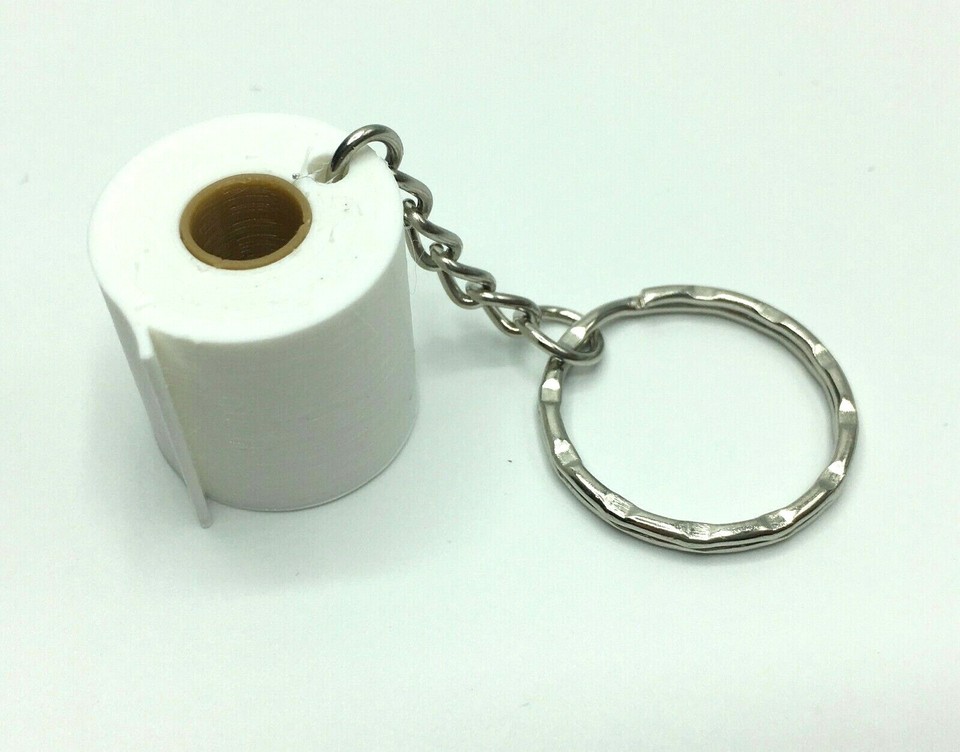 Toilet Roll / Toilet Paper Joke Keyring / Key Chain / Bag Tag (3D) | eBay