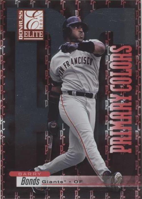 2001 Donruss Elite - Primary Colors Barry Bonds #PC-2 Red /975 for sale ...