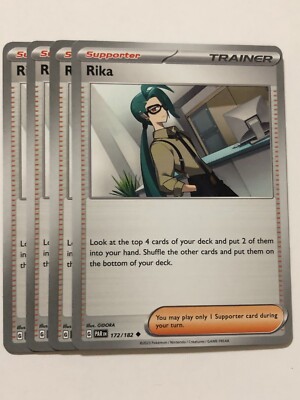 Pokemon Card Paradox Rift 4x Playset Rika 172/182 NM | eBay
