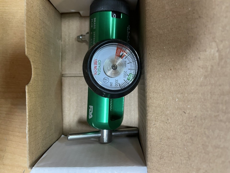 Sunset RES042 Oxygen Regulator CGA-870 Style Barbed Outlet 0-8 LPM | eBay
