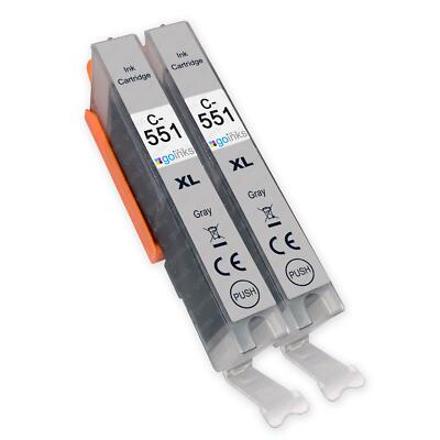 2 Grey Printer Ink Cartridges for Canon PIXMA iP8700, iP8750, MG6340 ...