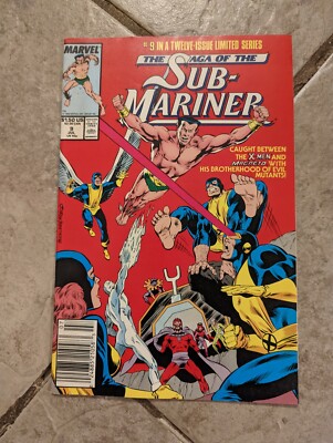 Saga of the Sub-Mariner #9 (July 1989) Marvel Comics 'X-Men & Newsstand' VF/NM | eBay