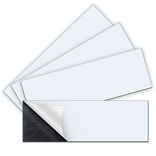4Pcs 12" X 4" Bumper Sticker Magnets, Flexible Magnetic Bumper Sticker ...