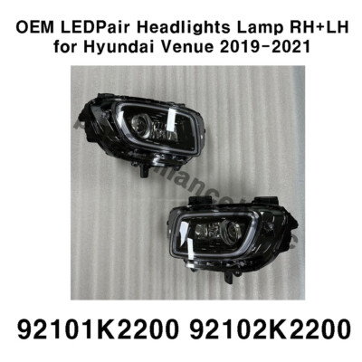 OEM LED Pair Headlights Lamp RH+LH 92101K2210 92102K2210 Hyundai Venue ...